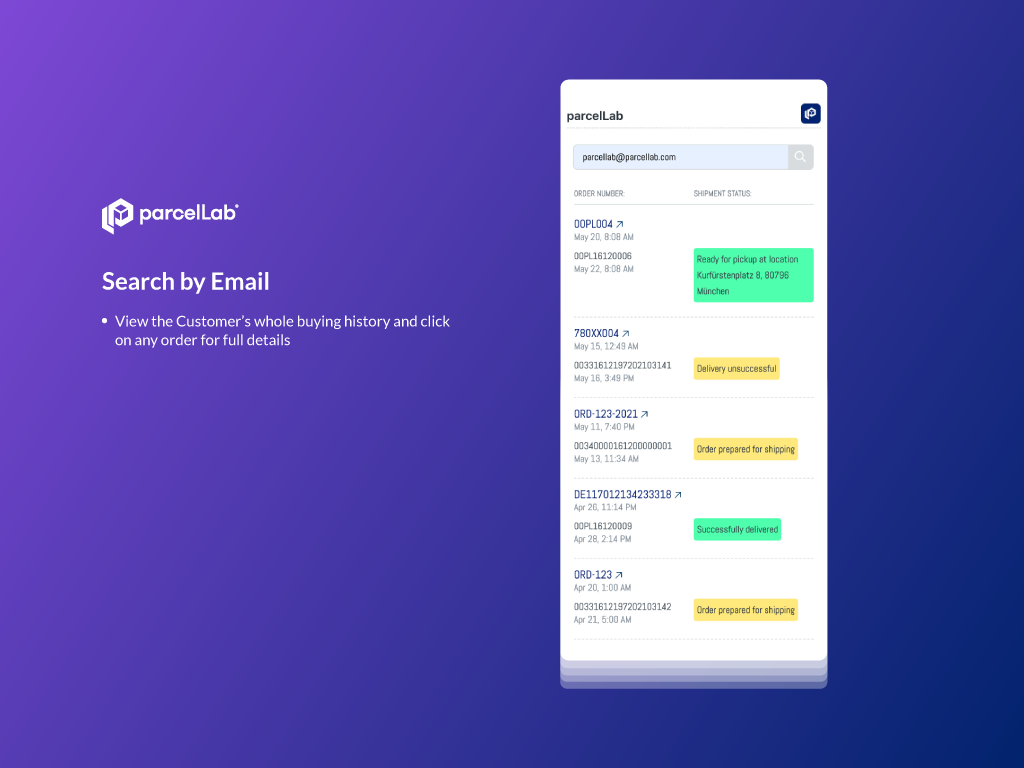 parcelLab App Integration with Zendesk Support